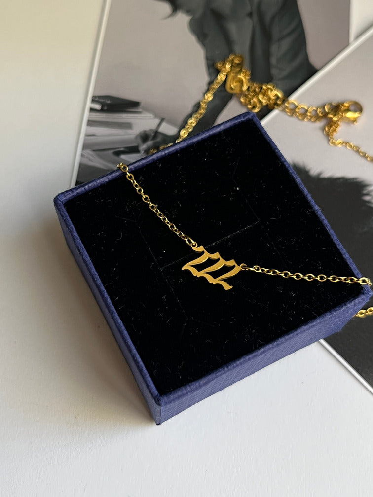 Mini Angel Number Necklace – Paush Jewelry